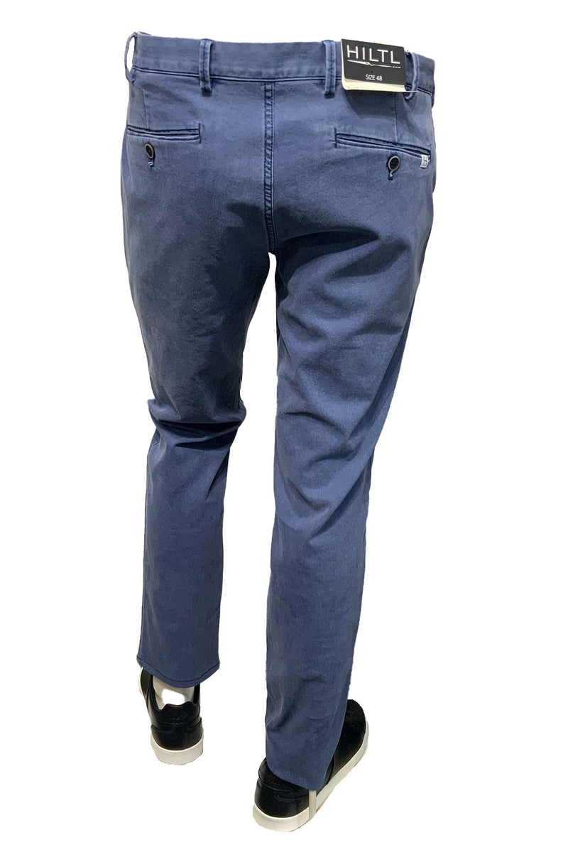 HILTL - TEAKER-C Slim Straight Super Stretch Cotton Chinos In Sailor B ...