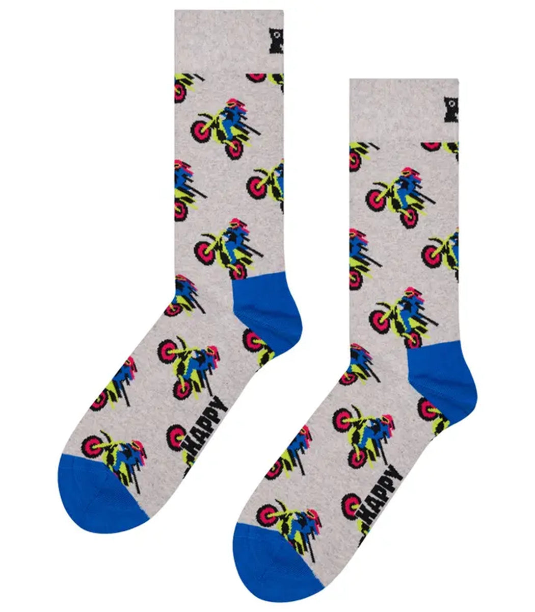 HAPPY SOCKS - Motor Bike Sock in Grey - P003204 – Harveys Menswear